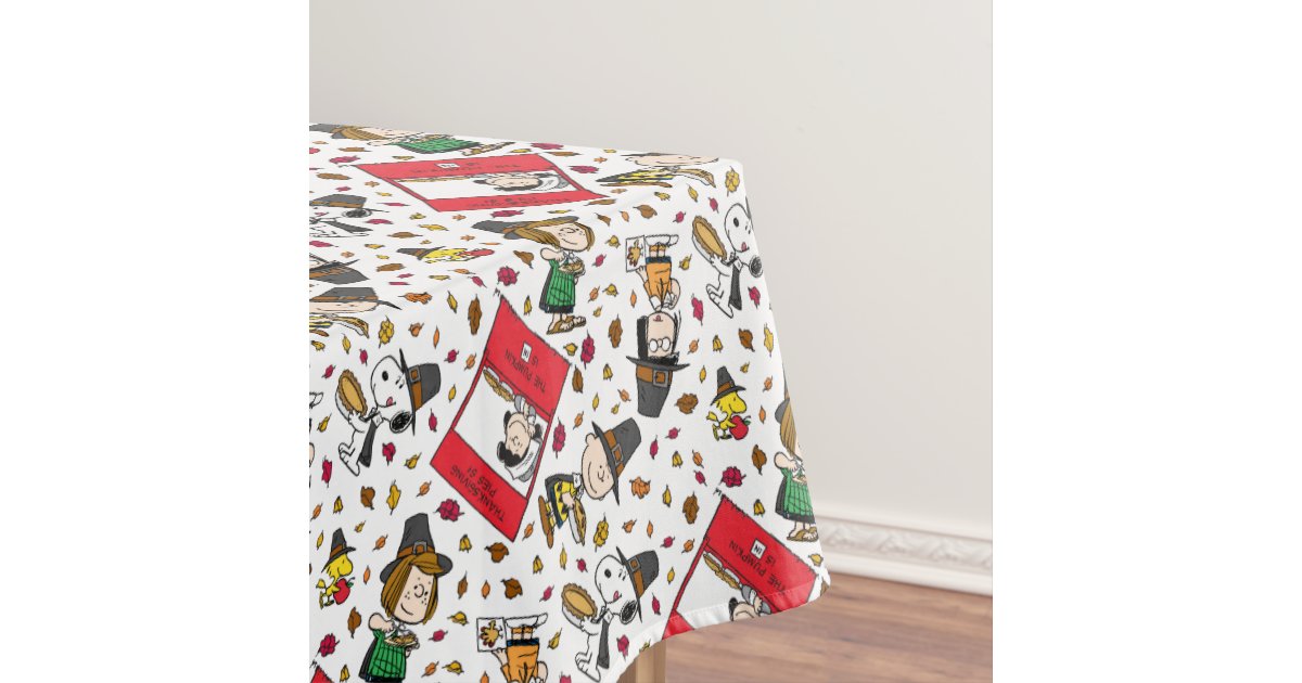 Peanuts | Happy Thanksgiving Pattern Tablecloth | Zazzle