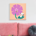 Peanuts | Illustrating Nature Purple Flower Canvas Print | Zazzle