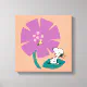 Peanuts | Illustrating Nature Purple Flower Canvas Print | Zazzle
