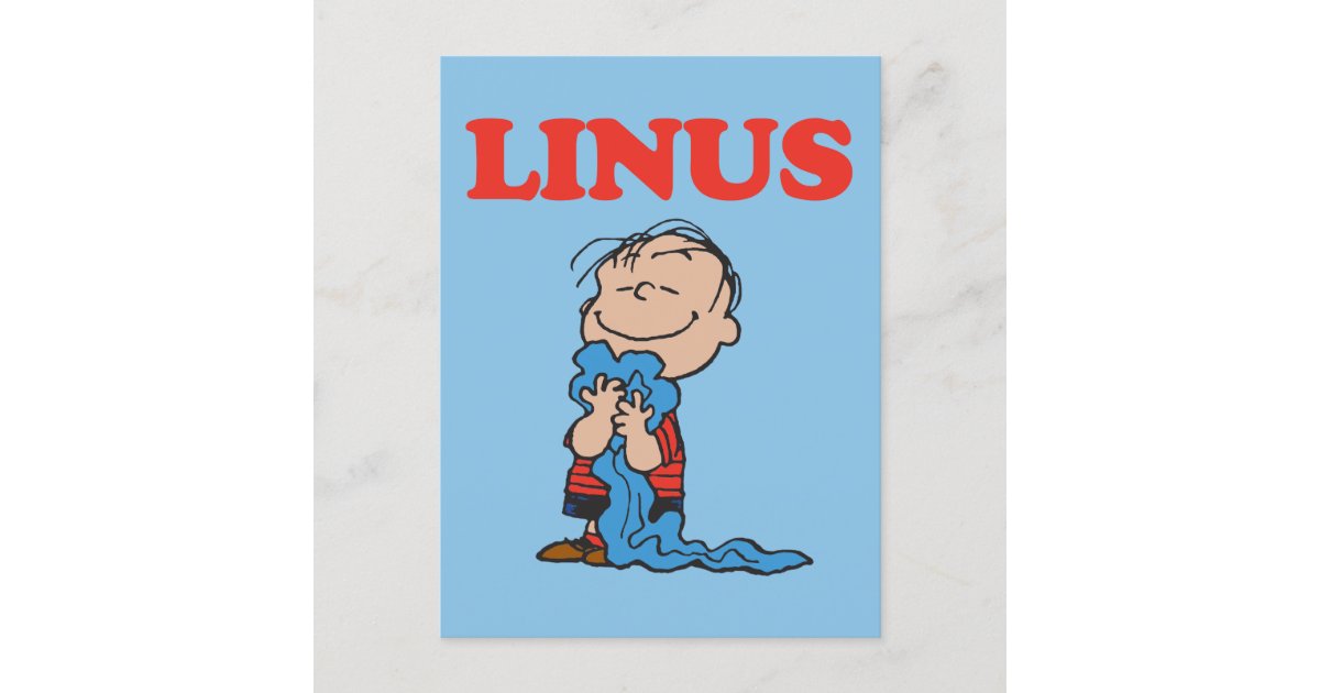 Peanuts | Linus Blanket Smile Postcard | Zazzle