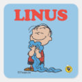 Peanuts | Linus Blanket Smile Square Sticker | Zazzle