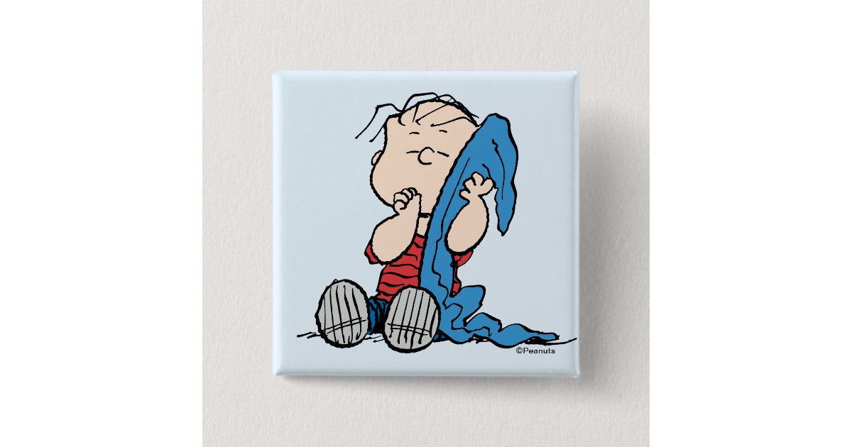 Peanuts | Linus & His Blanket Button | Zazzle