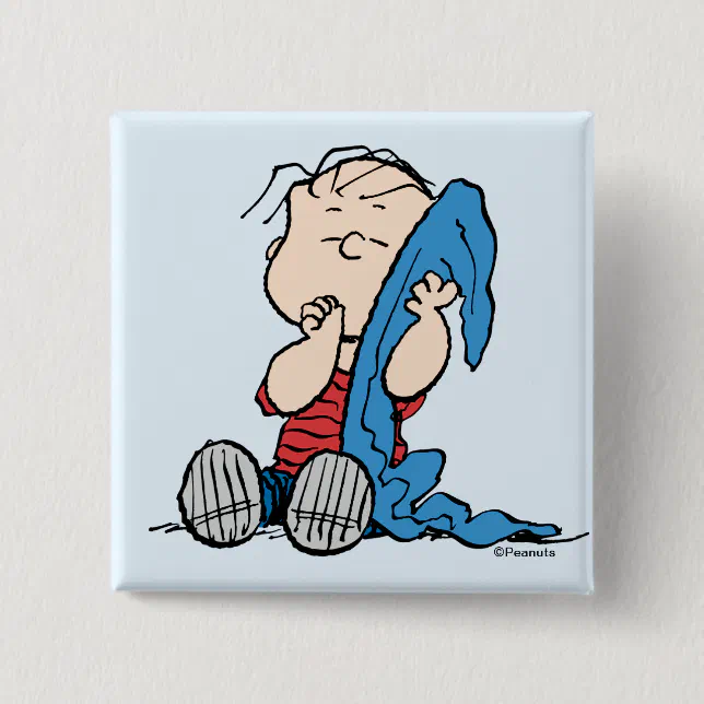 Peanuts | Linus & His Blanket Button | Zazzle