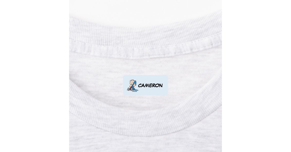 Peanuts | Linus & His Blanket Kids' Labels | Zazzle