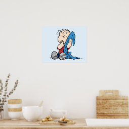 Peanuts | Linus & His Blanket Poster | Zazzle