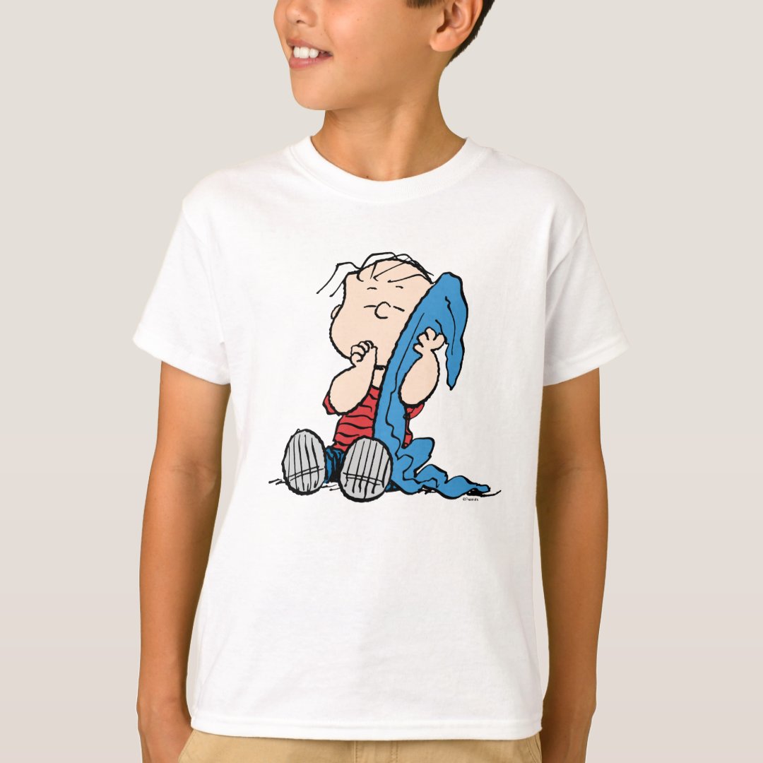 Peanuts | Linus & His Blanket T-Shirt | Zazzle
