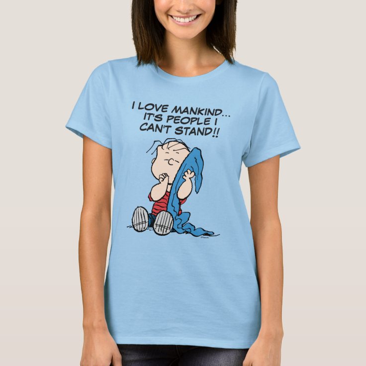 Peanuts | Linus & His Blanket T-Shirt | Zazzle
