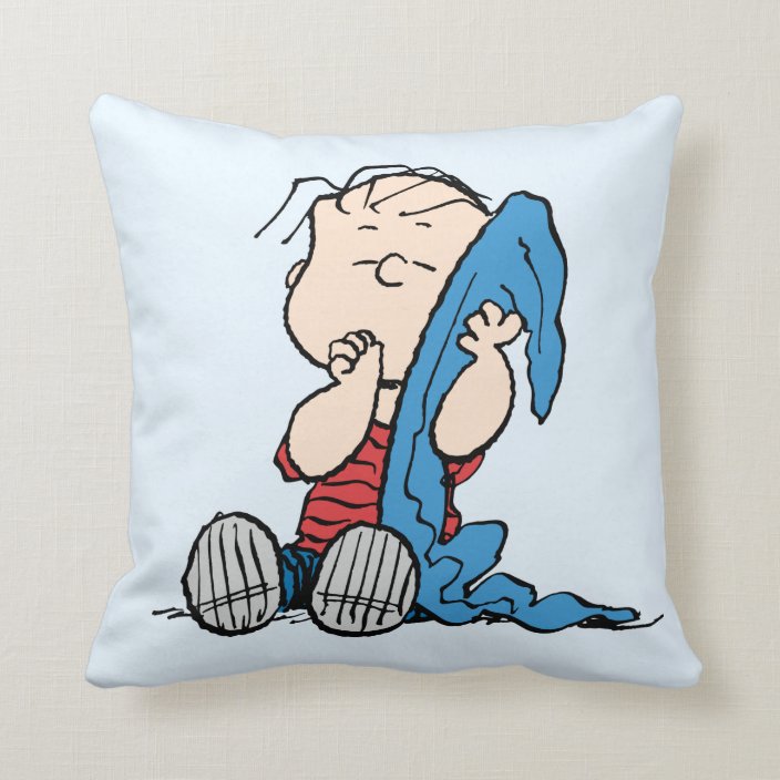 Peanuts | Linus & His Blanket Throw Pillow | Zazzle.com
