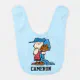 Peanuts | Linus In His Baseball Gear Baby Bib | Zazzle