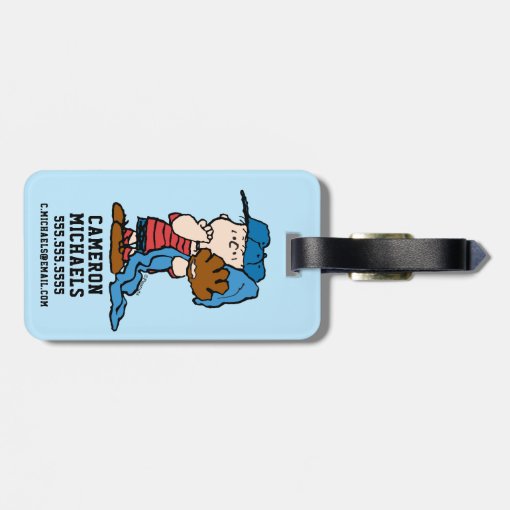 Peanuts | Linus In His Baseball Gear Luggage Tag | Zazzle