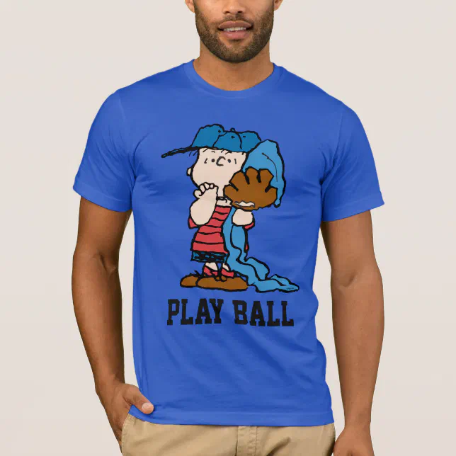 Peanuts | Linus In His Baseball Gear T-Shirt | Zazzle