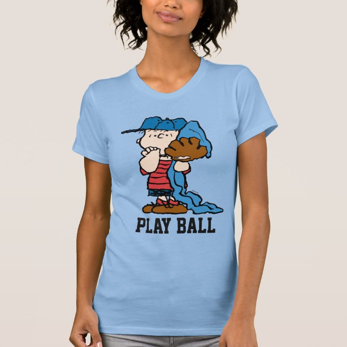Peanuts | Linus In His Baseball Gear T-Shirt | Zazzle.com