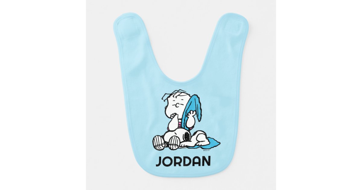 Peanuts | Linus & Snoopy Baby Bib | Zazzle