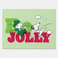 Peanuts | Linus & Snoopy Be Jolly Sign | Zazzle