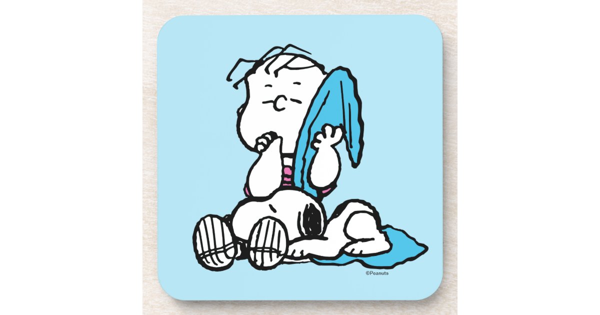 Peanuts | Linus & Snoopy Beverage Coaster | Zazzle