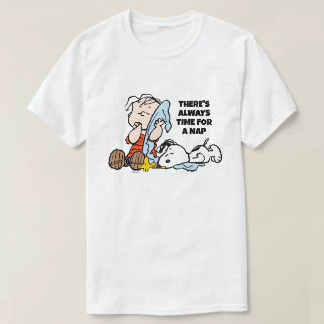 Peanuts | Linus, Snoopy & Woodstock Napping T-Shirt | Zazzle
