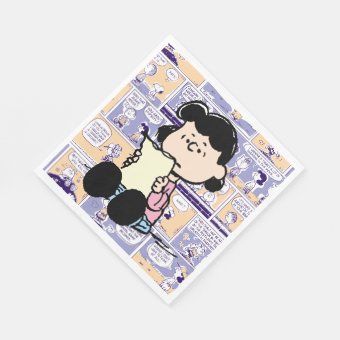 Peanuts | Lucy Comic Pattern Napkins | Zazzle