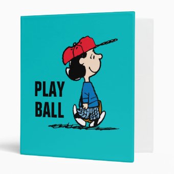 Peanuts | Lucy Playing Baseball 3 Ring Binder | Zazzle