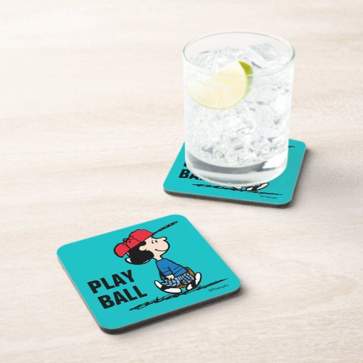 Peanuts | Lucy Playing Baseball Beverage Coaster | Zazzle Peanuts | Lucy Playing Baseball Beverage Coaster | Zazzle