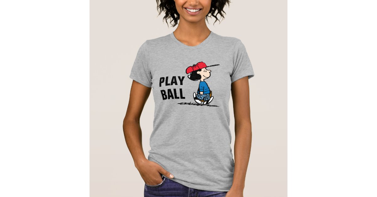 Peanuts | Lucy Playing Baseball T-Shirt | Zazzle