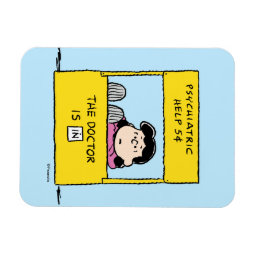 Peanuts | Lucy & the Doctor Is In Magnet | Zazzle
