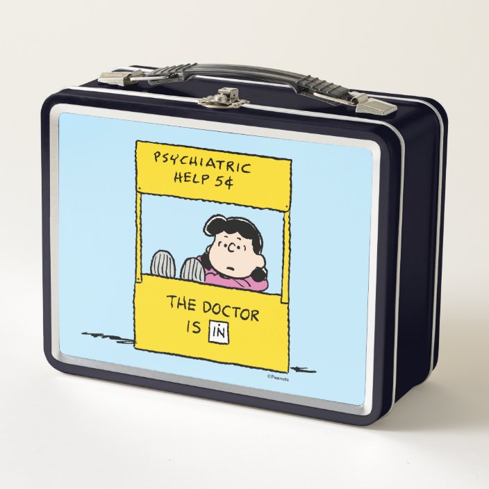 Peanuts | Lucy & the Doctor Is In Metal Lunch Box | Zazzle.com