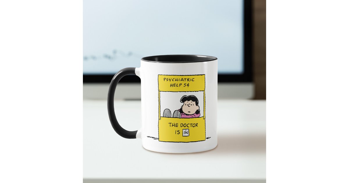 Peanuts | Lucy & the Doctor Is In Mug | Zazzle