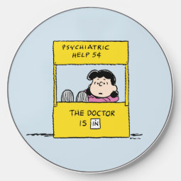 Peanuts | Lucy & the Doctor Is In Wireless Charger | Zazzle