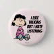 Peanuts | Lucy With Arms Crossed Button | Zazzle