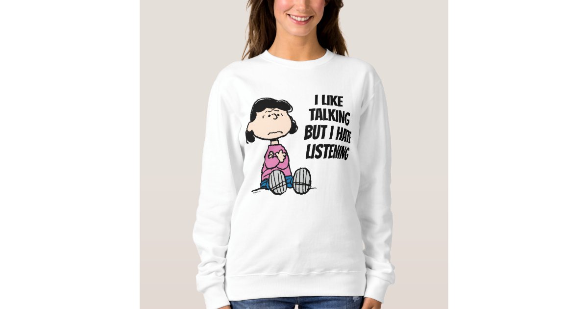 Peanuts | Lucy With Arms Crossed Sweatshirt | Zazzle