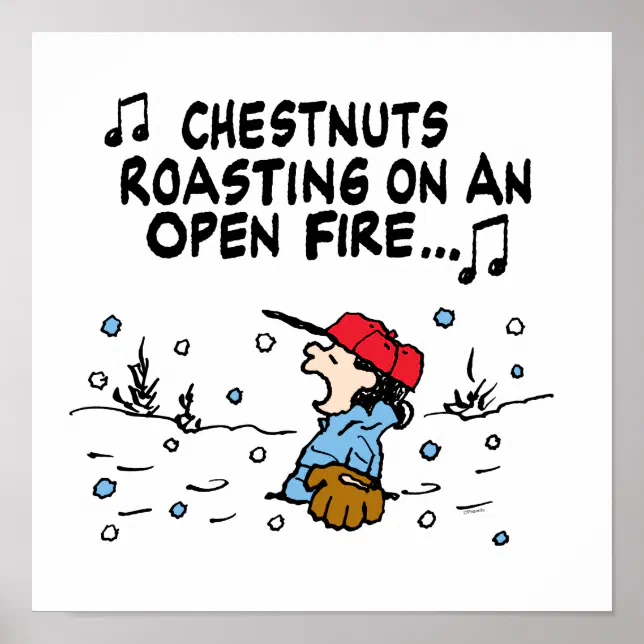 Peanuts | Lucy's Chestnuts Roasting Poster | Zazzle