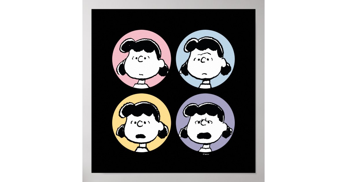Peanuts | Lucy's Faces Poster | Zazzle