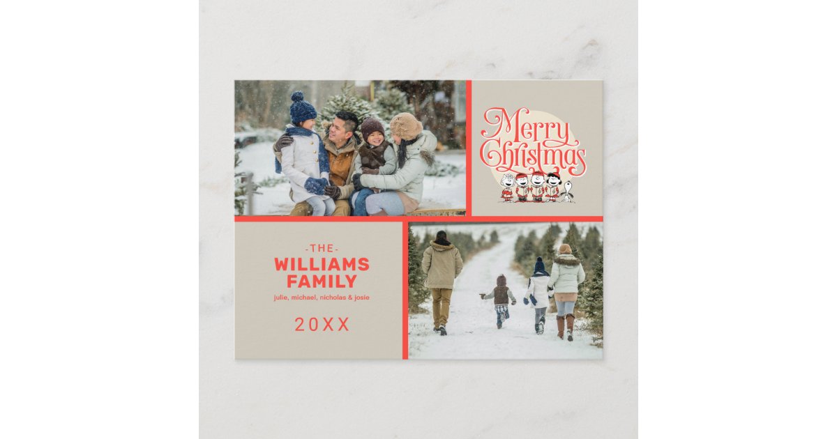 Peanuts Merry Christmas Holiday Choir Photo | Zazzle
