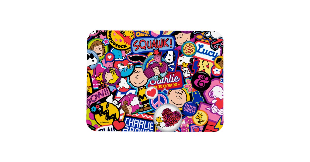 Peanuts | Mixtape Patch Pattern Magnet | Zazzle