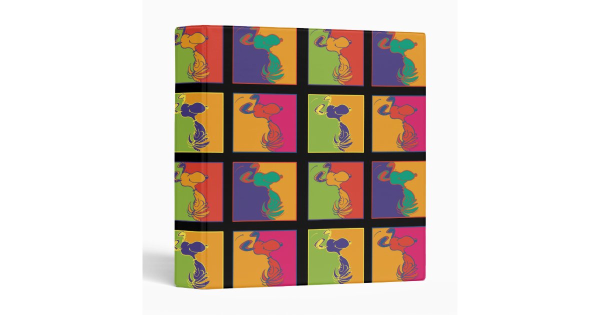 Peanuts | Modern Pop Art Snoopy 3 Ring Binder | Zazzle