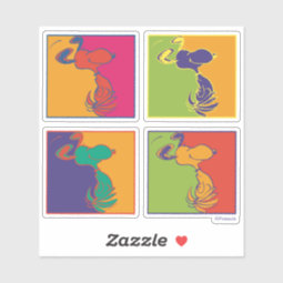 Peanuts | Modern Pop Art Snoopy Sticker | Zazzle