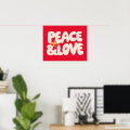 Peanuts | Peace & Love Woodstock Poster | Zazzle