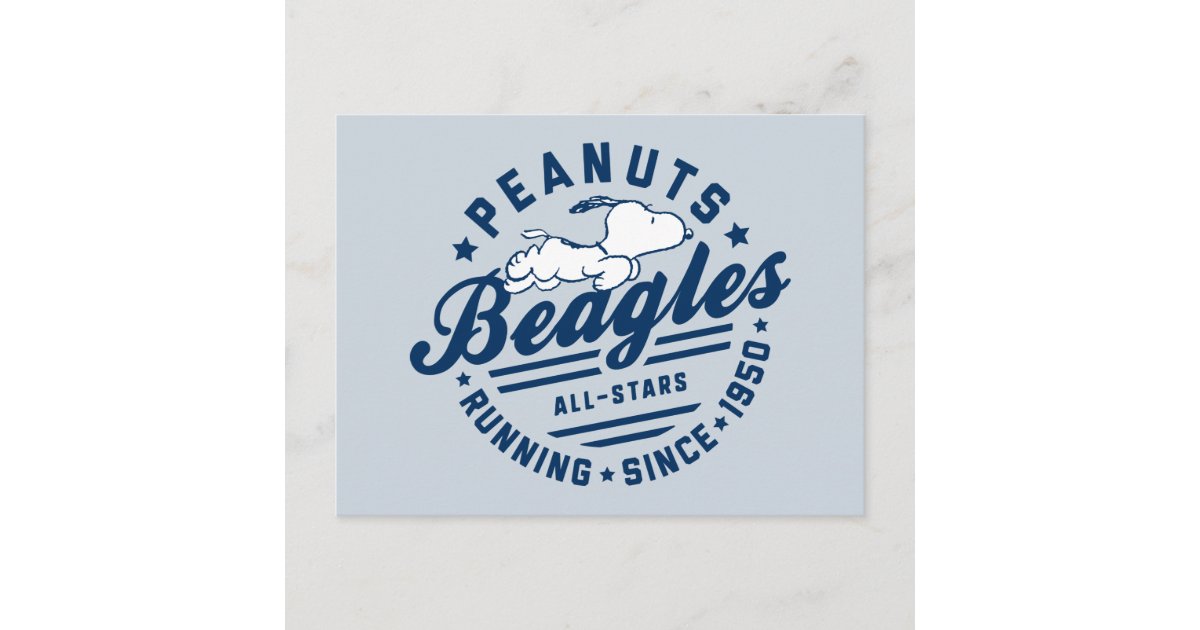 Peanuts | Peanuts Beagles Running Since 1950 Postcard | Zazzle