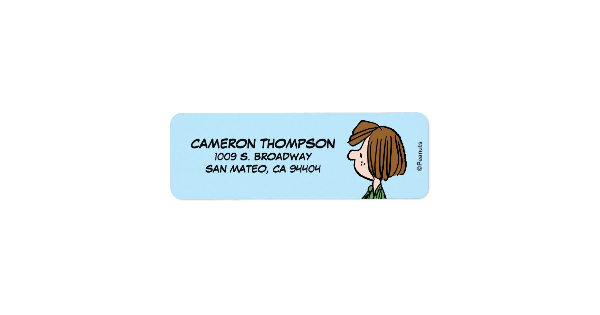 Peanuts | Peppermint Patty Label | Zazzle