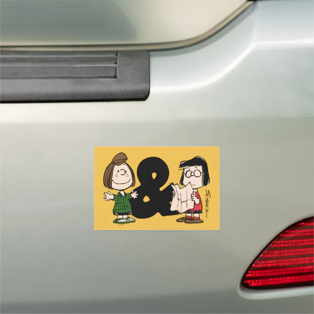 Peanuts | Peppermint Patty & Marcie Car Magnet | Zazzle