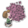 Peanuts | Peppermint Patty Pink Bouquet Sticker | Zazzle