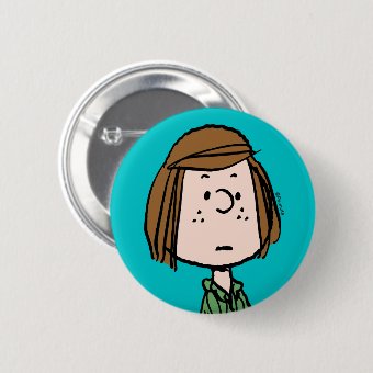 Peanuts | Peppermint Patty Sitting Button | Zazzle