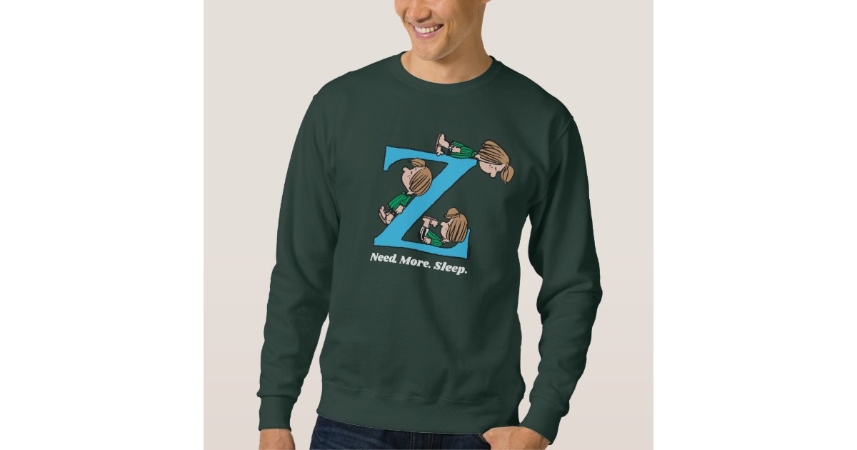 Peanuts | Peppermint Patty Sleepy Z Sweatshirt | Zazzle