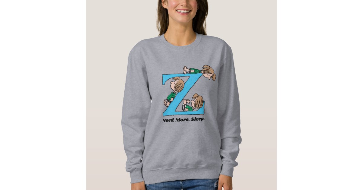 Peanuts | Peppermint Patty Sleepy Z Sweatshirt | Zazzle