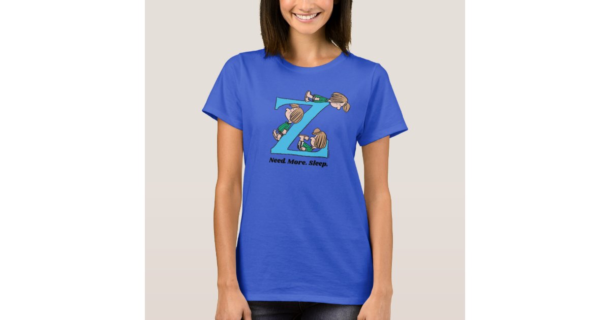 Peanuts | Peppermint Patty Sleepy Z T-Shirt | Zazzle