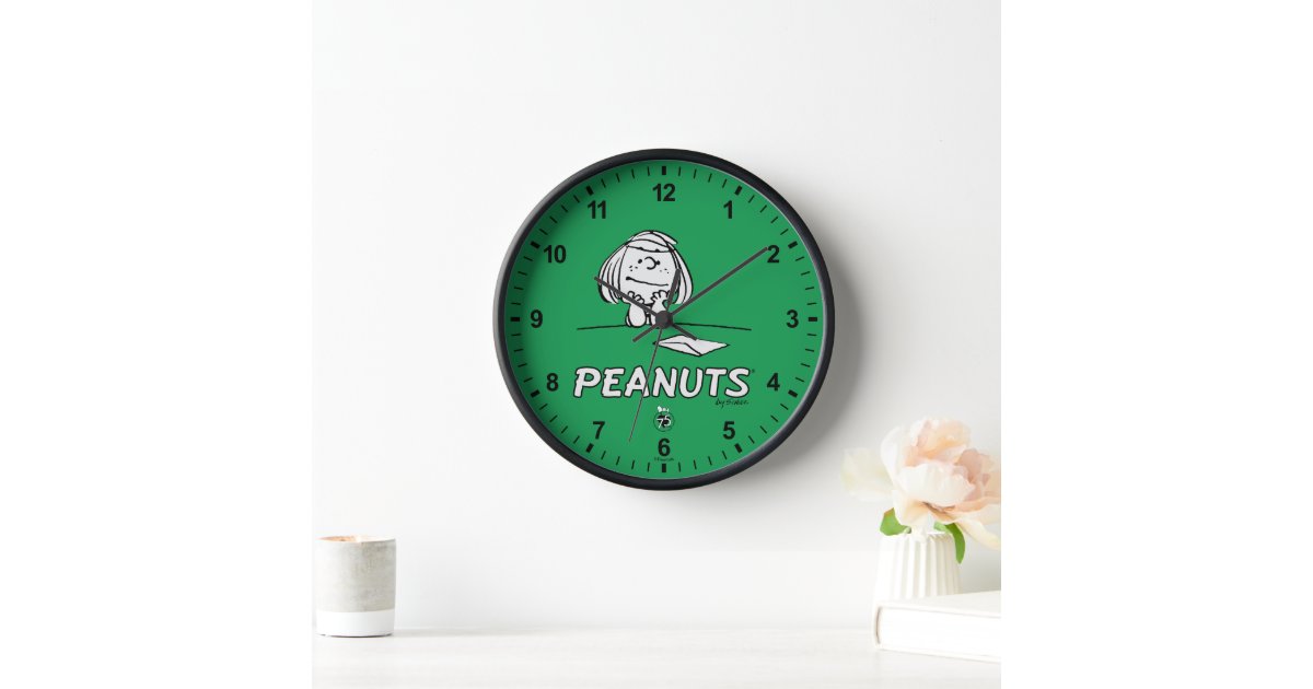 Peanuts | Peppermint Patty Thoughts Clock | Zazzle