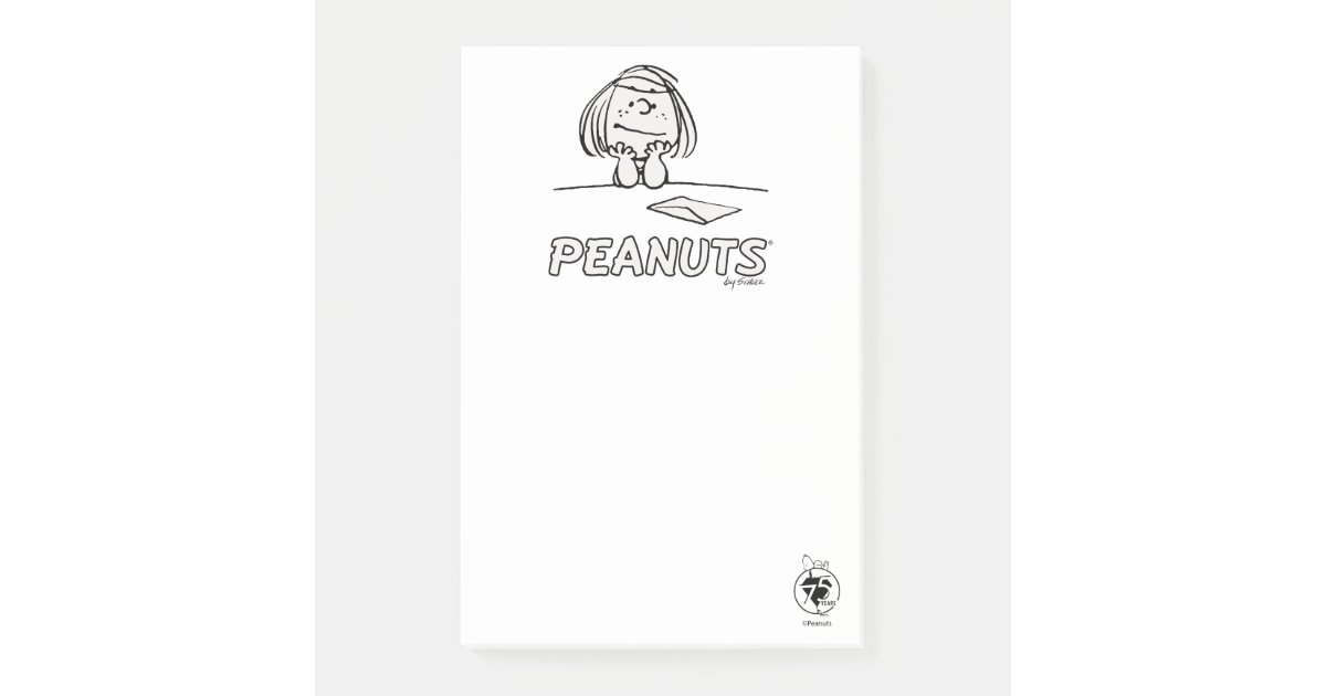 Peanuts | Peppermint Patty Thoughts Post-it Notes | Zazzle