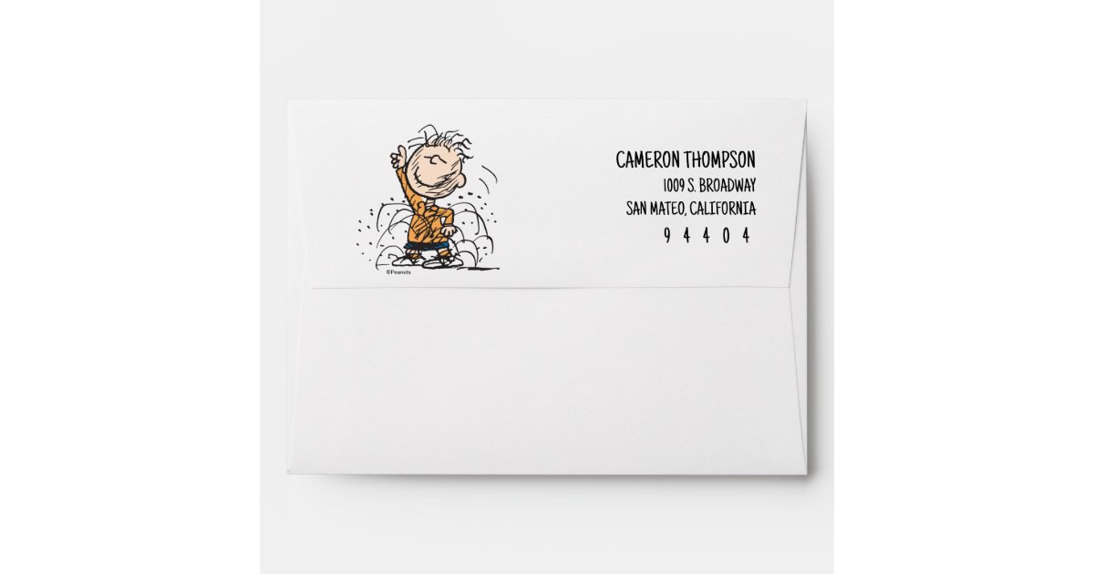 Peanuts | Pigpen Dancing Envelope | Zazzle