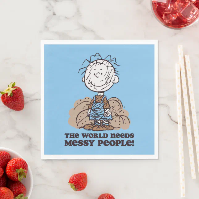 Peanuts | Pigpen The World Needs Messy People! Napkins | Zazzle