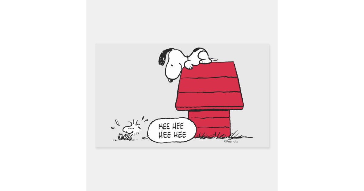 PEANUTS | Red & Black Pattern Rectangular Sticker | Zazzle